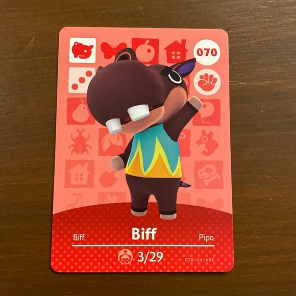 Nintendo | Games | Animal Crossing Biff Amiibo Card 7 | Poshmark